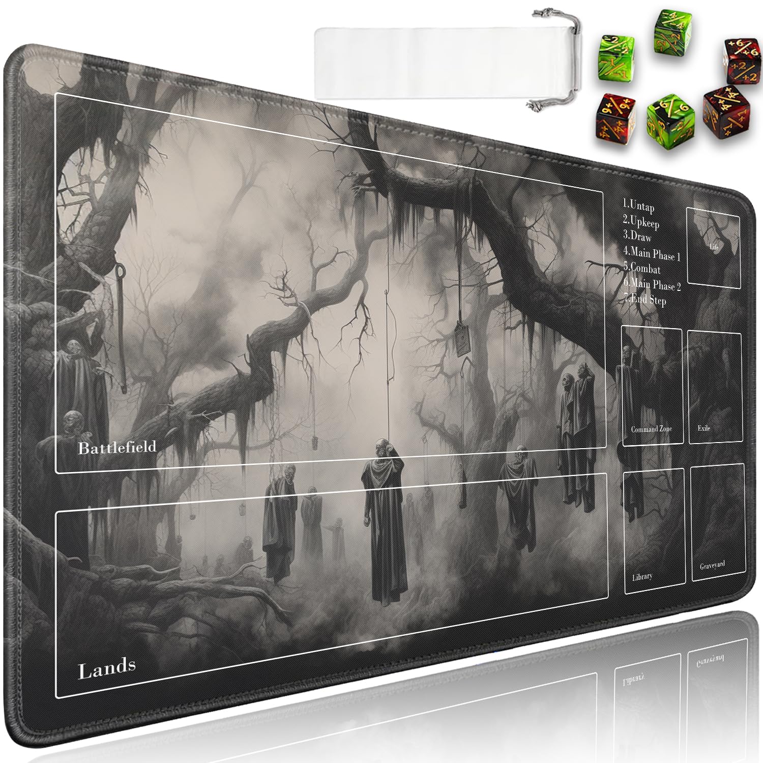 Amazon.com: JVGFYNKL for TCG Playmat Ultra Pro Playmat with Zones ...