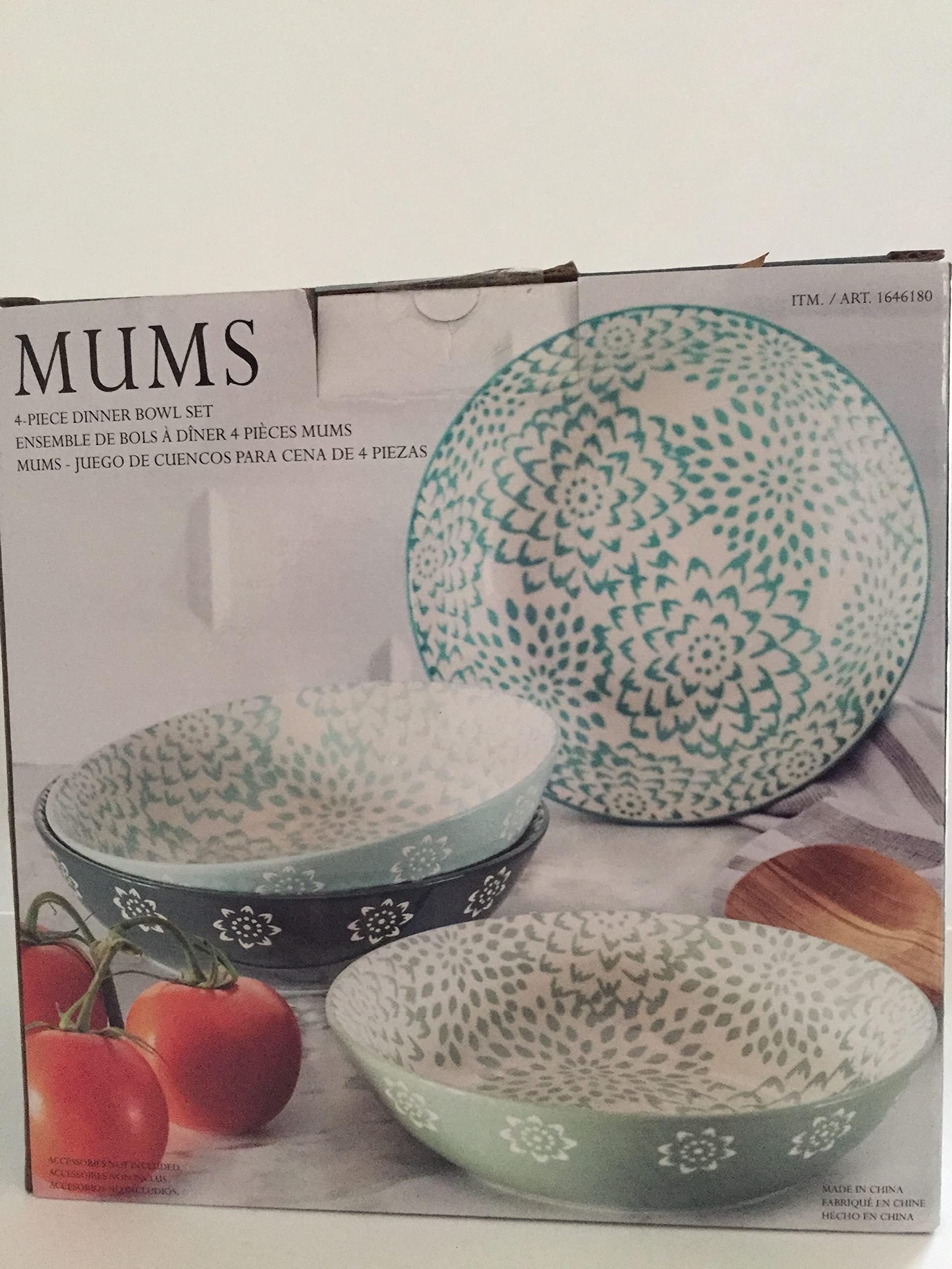 Amazon.com: Baum Mums 4-Piece Dinner Bowl Set : Home & Kitchen