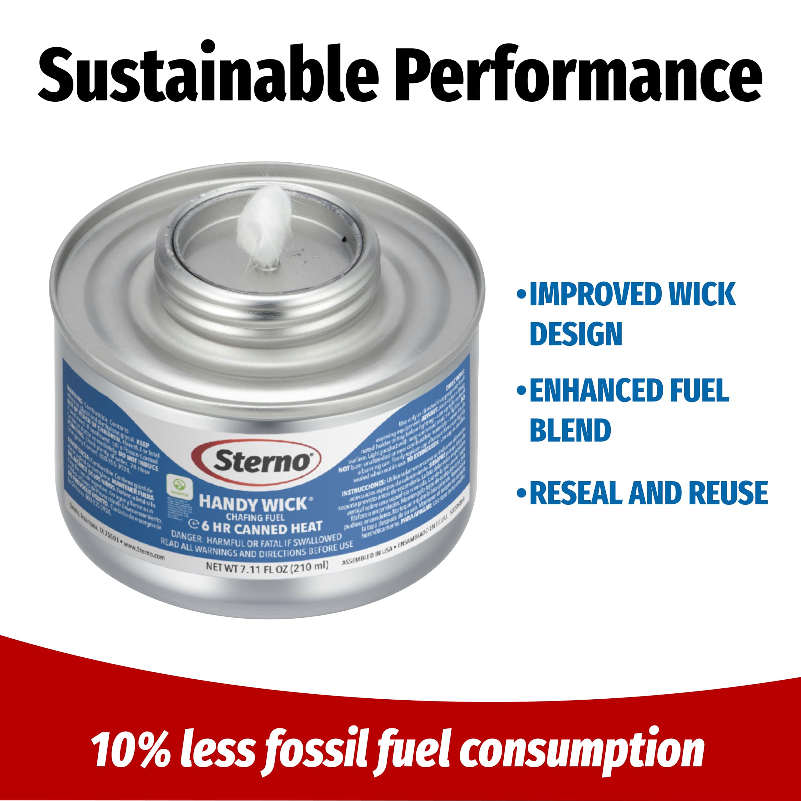 Snapklik.com : Sterno 6 Hour Handy Wick Canned Heat