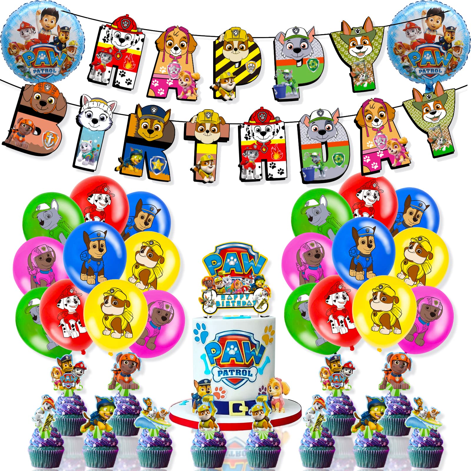 Buy Paw-Pa-trol Party Decorations, Paw- Pa-trol Birthday Decorations ...