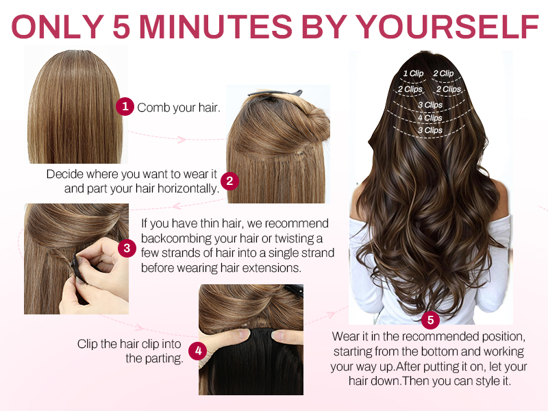 Watch how to apply clip in hair extensions on Amazon Live