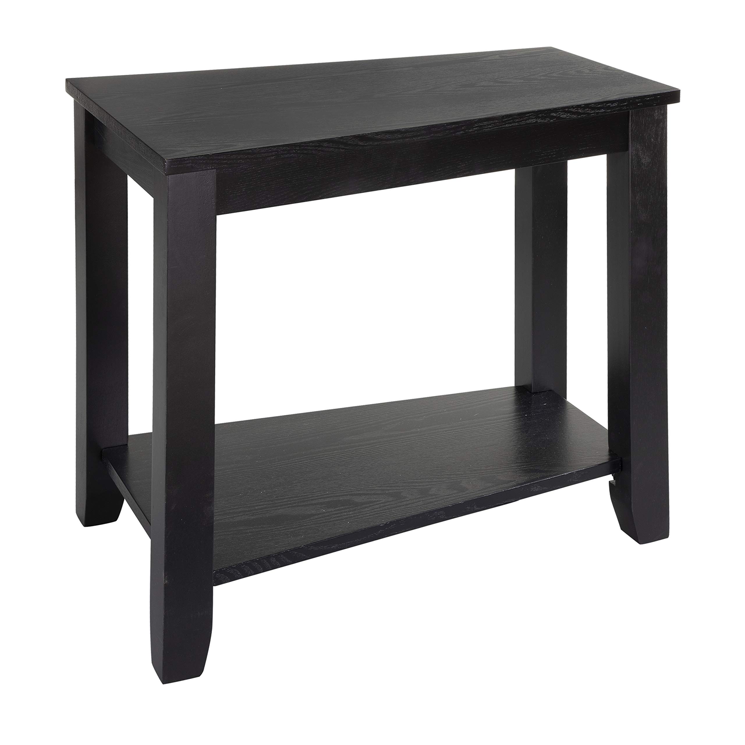 Lexicon Alder Wood Wedged Chairside Table, 16" x 24", Black for sale ...