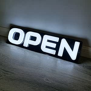 Amazon.com : JoJogery High-Visibility LED Lighted Open Sign for Indoor ...