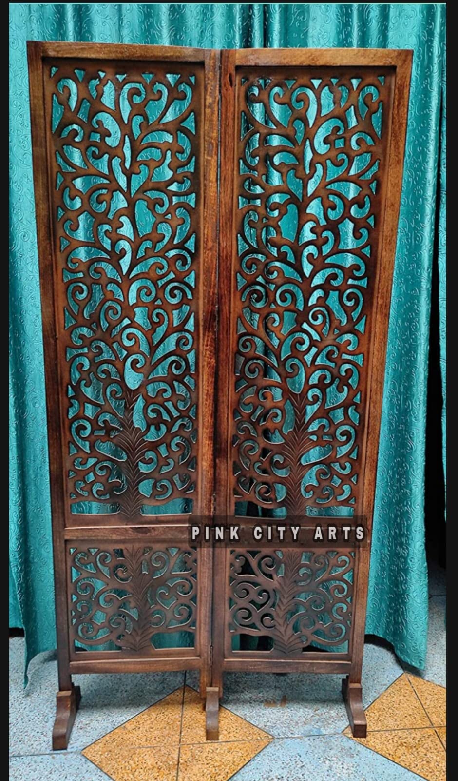 Buy PINK CITY ARTS Wall Divider Room Separator 2 Panel Divider Room ...