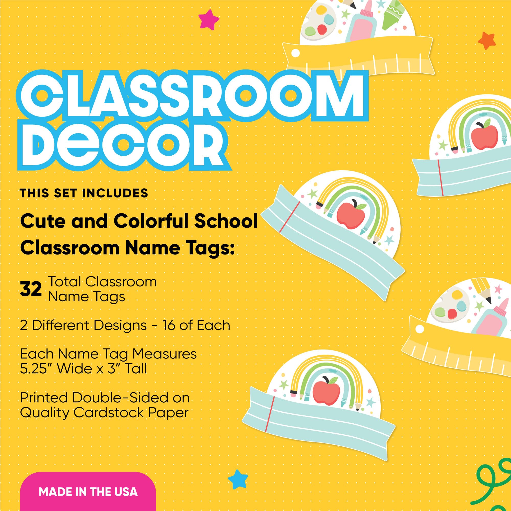 Snapklik.com : Big Dot Of Happiness Cute And Colorful School Classroom ...