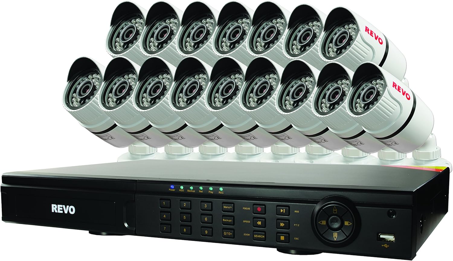 Amazon.com : REVO America RT161B16G-2T T-HD 16-CH 2TB DVR Surveillance ...