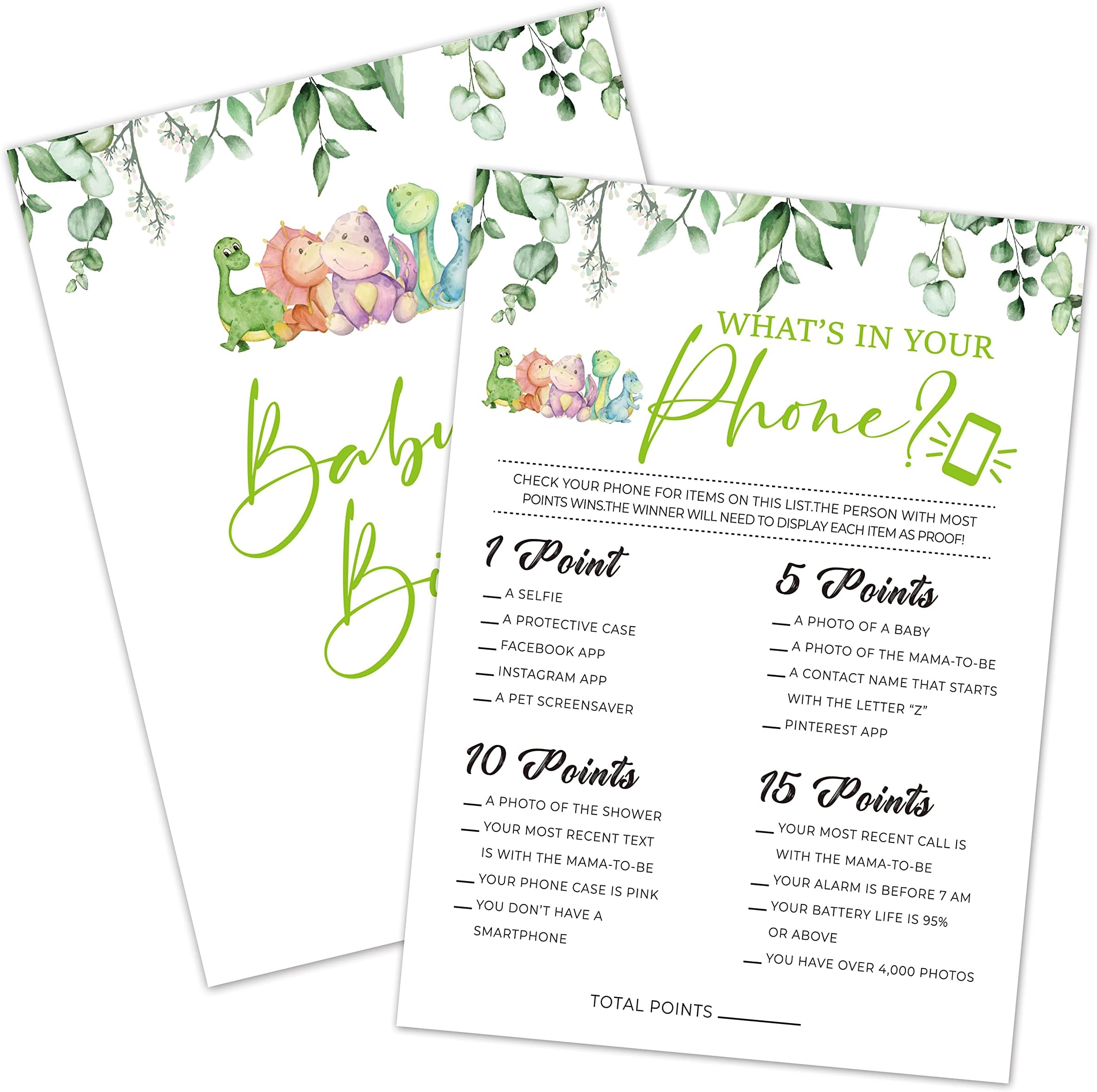 Amazon.com: Baby Shower Games, Guess Who, Mommy or Daddy, Greenery ...