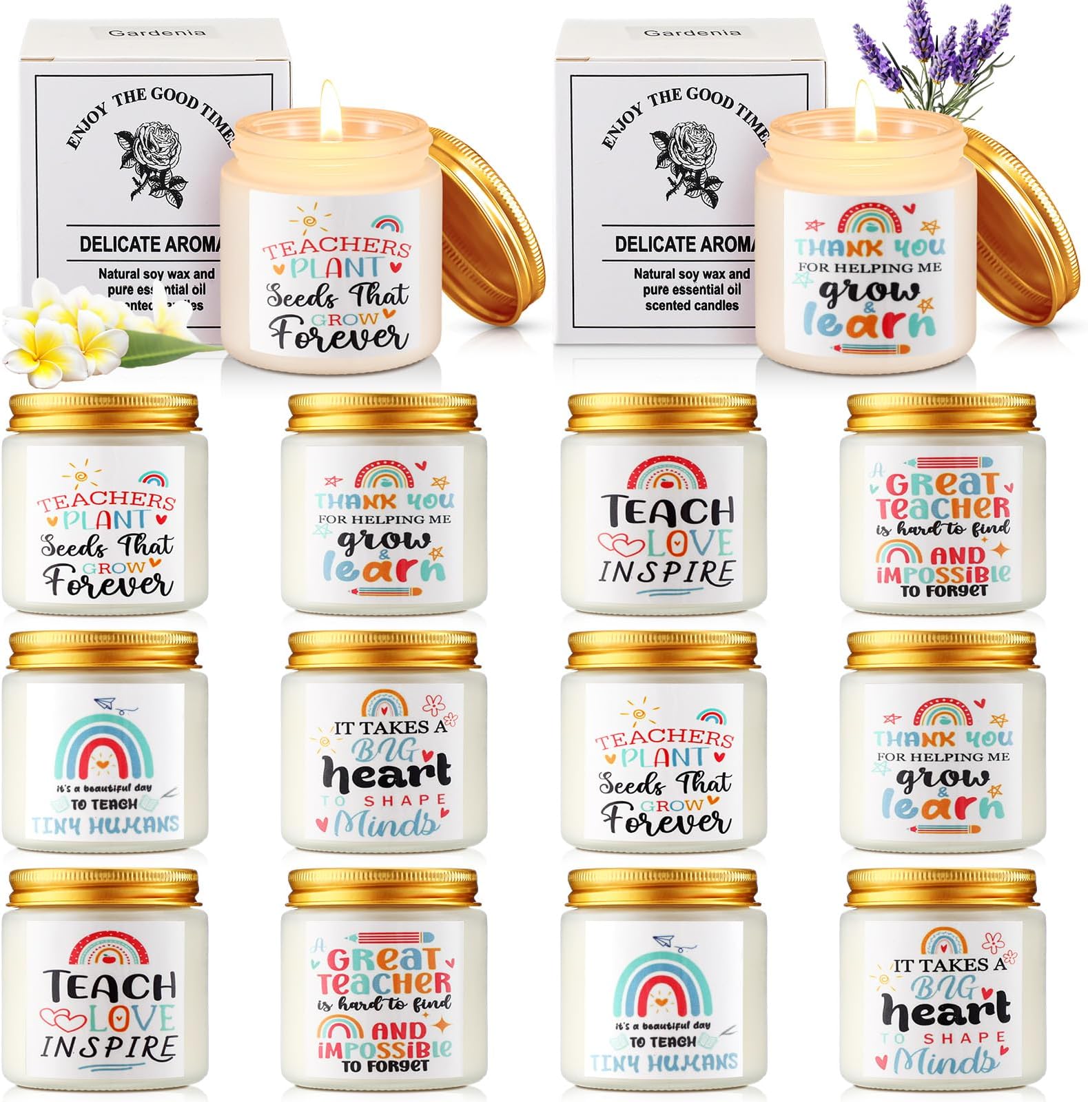 Amazon.com: MTLEE 12 Pcs Teacher Appreciation Gift Bulk 3.5 oz Scented ...