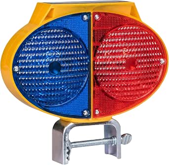 Traffic Light Dual-Sided Solar-Powered, Blinking Led Warning Nighttime ...