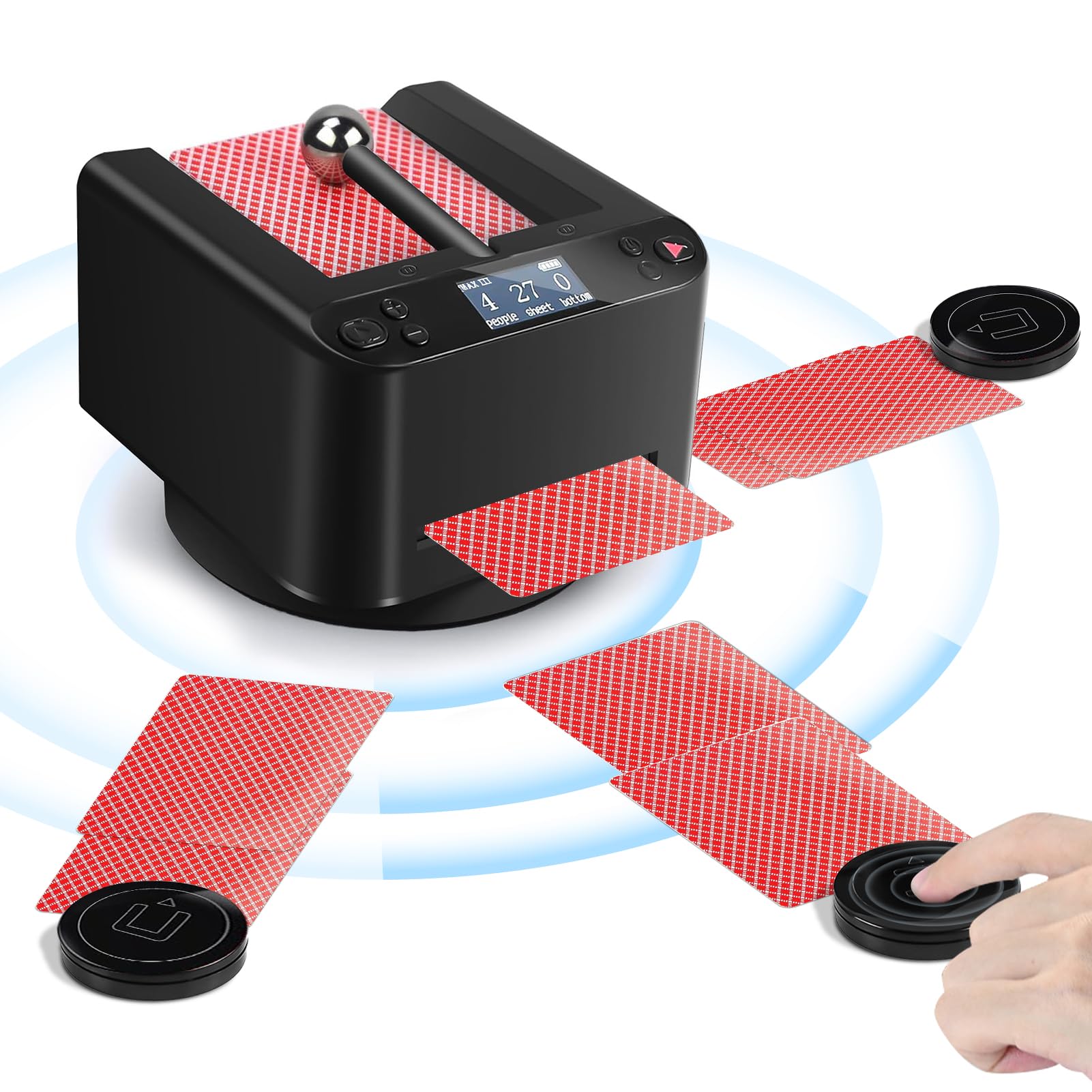 360 Rotating Automatic Card Dealer Machine Auto Card Dealer With 4 ...