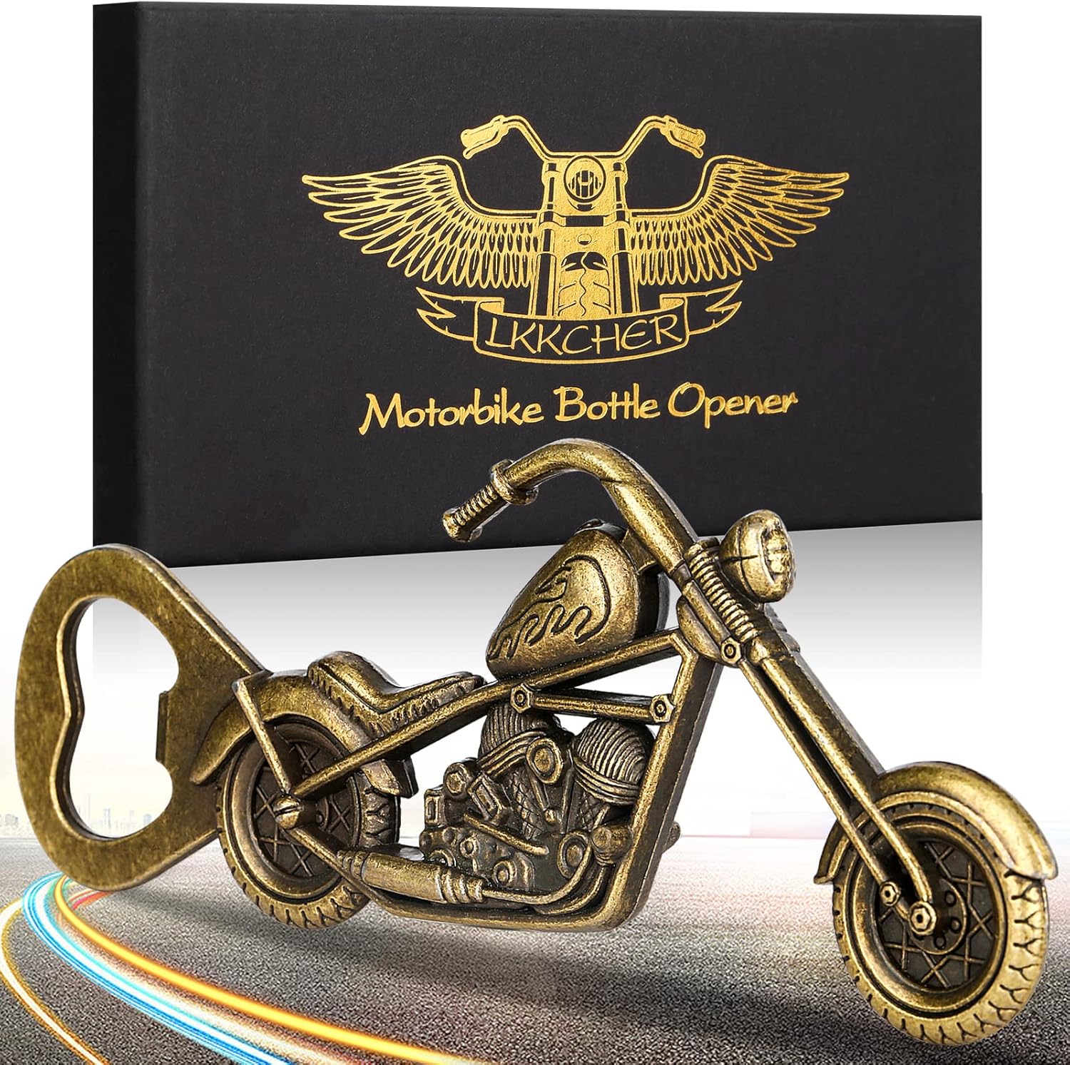 LKKCHER Motorbike Bottle Openers, Bronze Motorcycles Gifts for Men ...