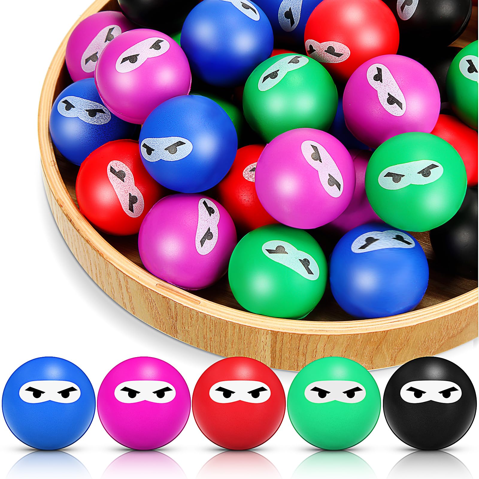 Snapklik.com : Jerify 30 Pack Ninja Stress Relief Balls Bulk For Adults ...