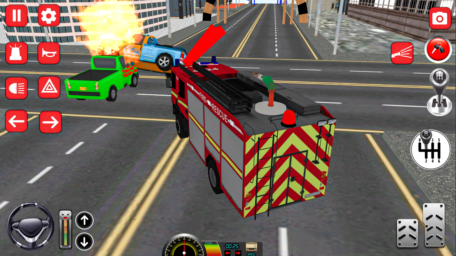 City Rescue Fire Truck Driver Emergency Fire Fighter Simulation 3D 2025 ...