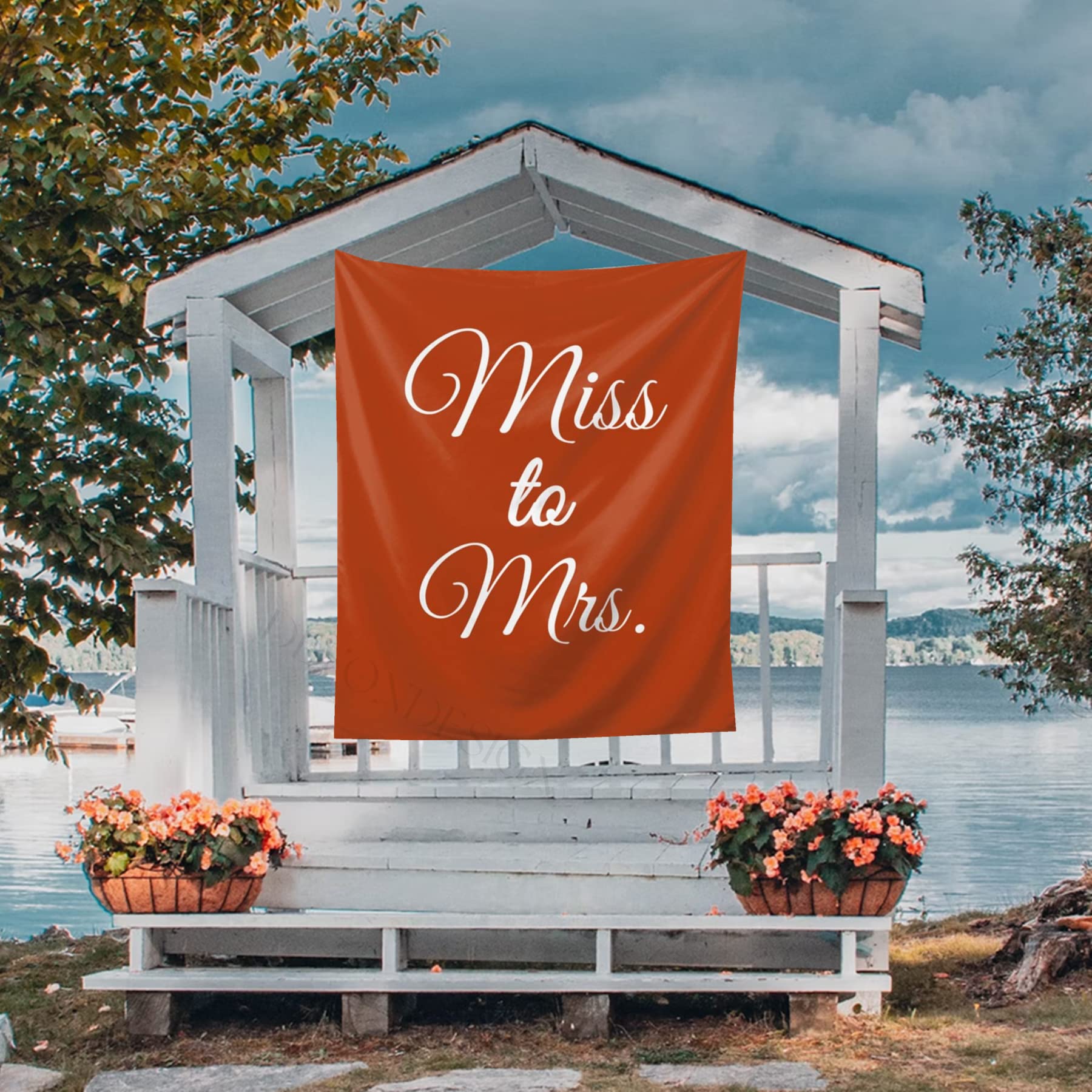 Amazon.com: Miss to Mrs Backdrop, Miss to Mrs Sign, Miss to Mrs ...