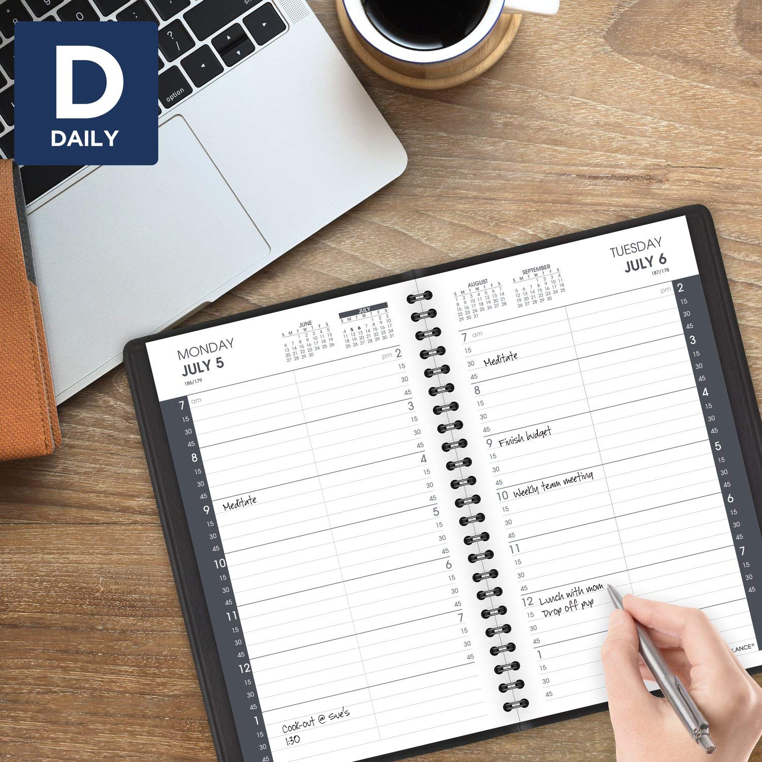 Snapklik.com : Academic Planner 2021-2022, AT-A-GLANCE Daily Appointment Book & Planner, 5" X 8 ...