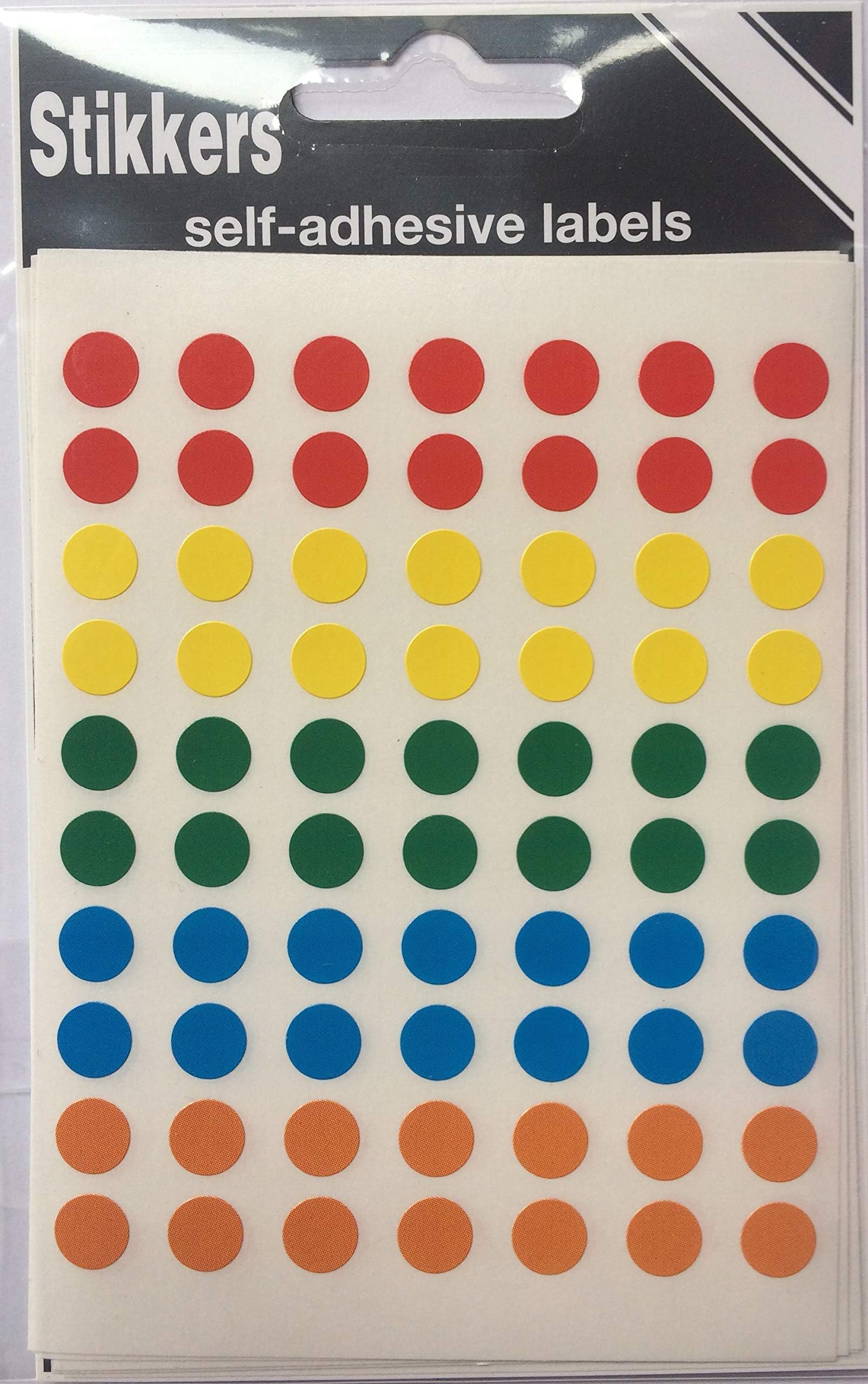 350 Sticky Coloured Dots 8Mm Stickers Easy Peel Self Adhesive Colour ...