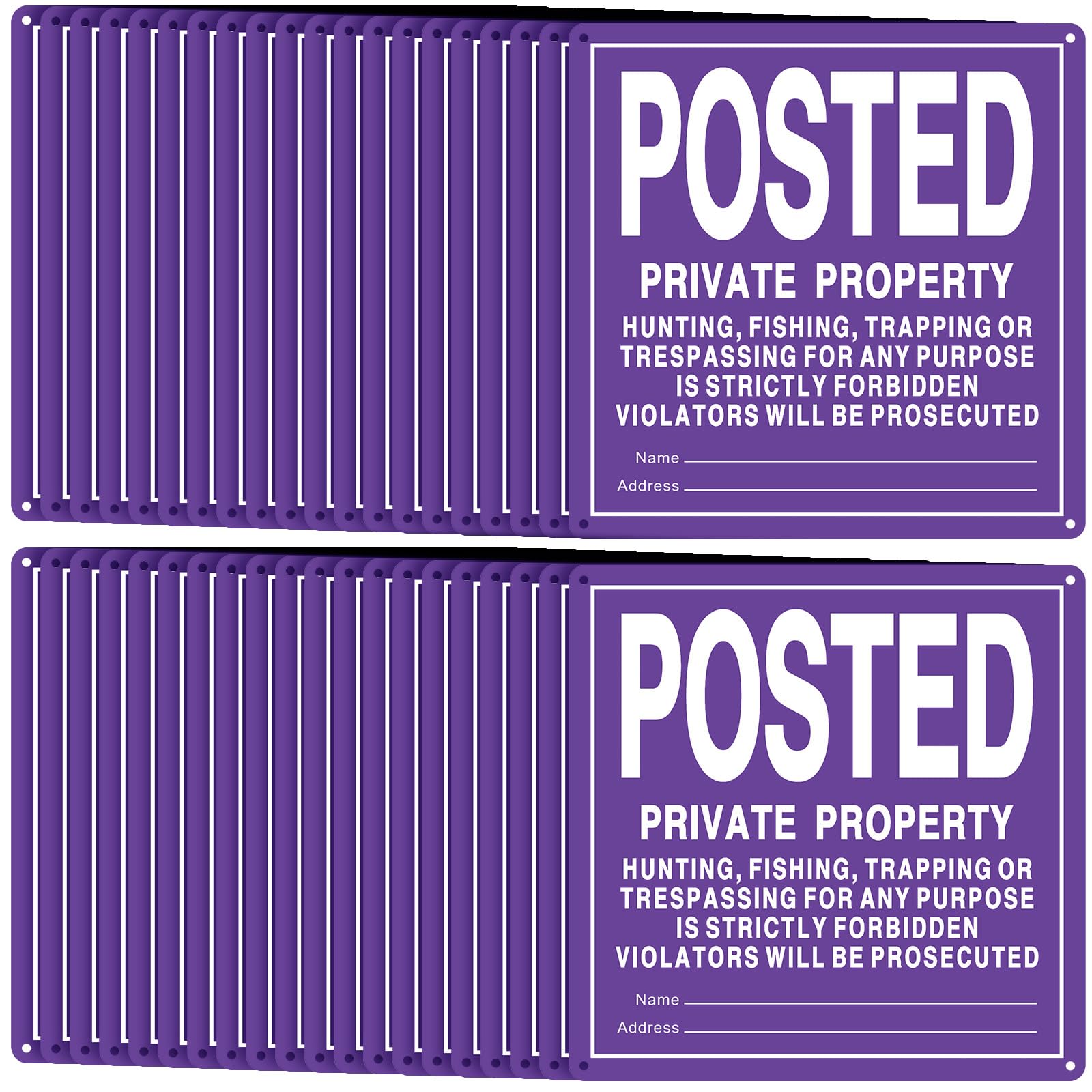 Snapklik.com : Tandefio 40 Pcs No Trespassing Posted Signs Large ...