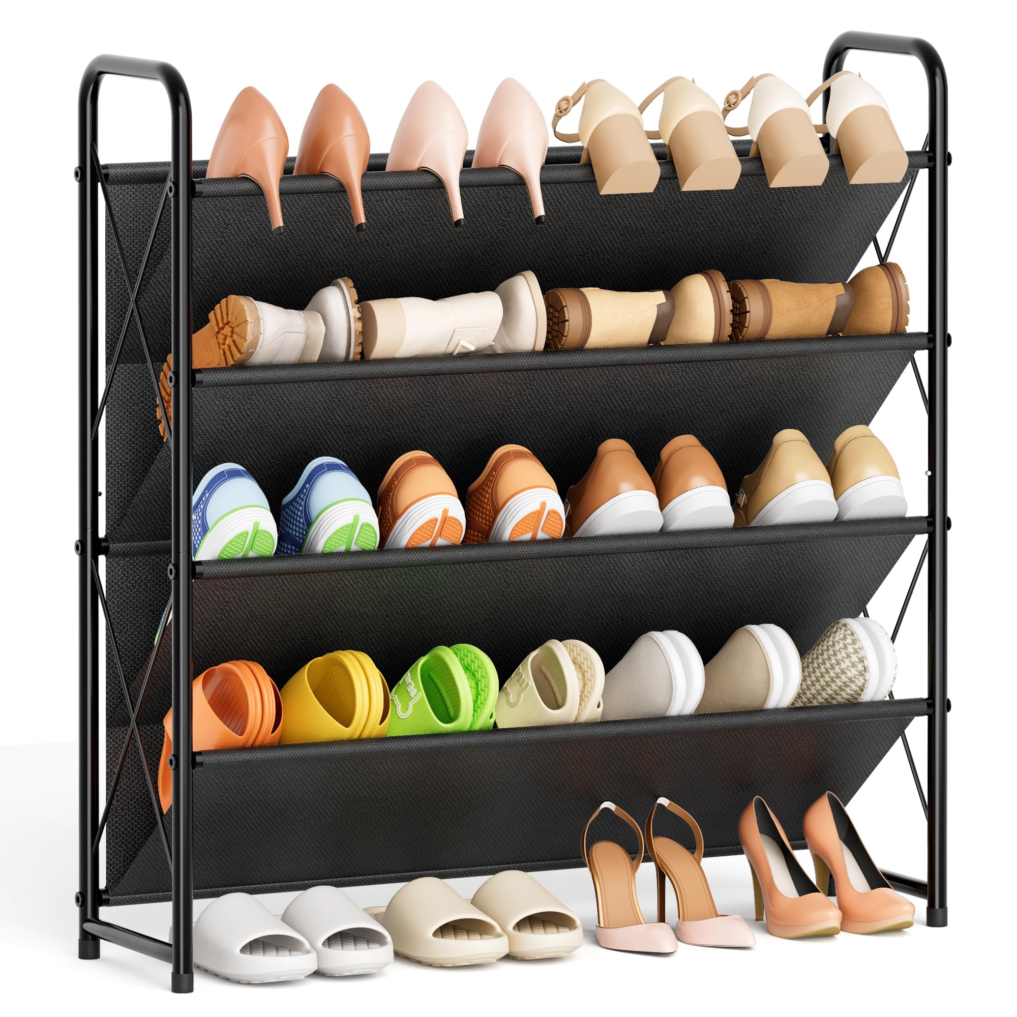 Amazon.com: KEETDY Slim Shoe Rack for Closet Shoe Organizer for Closet ...