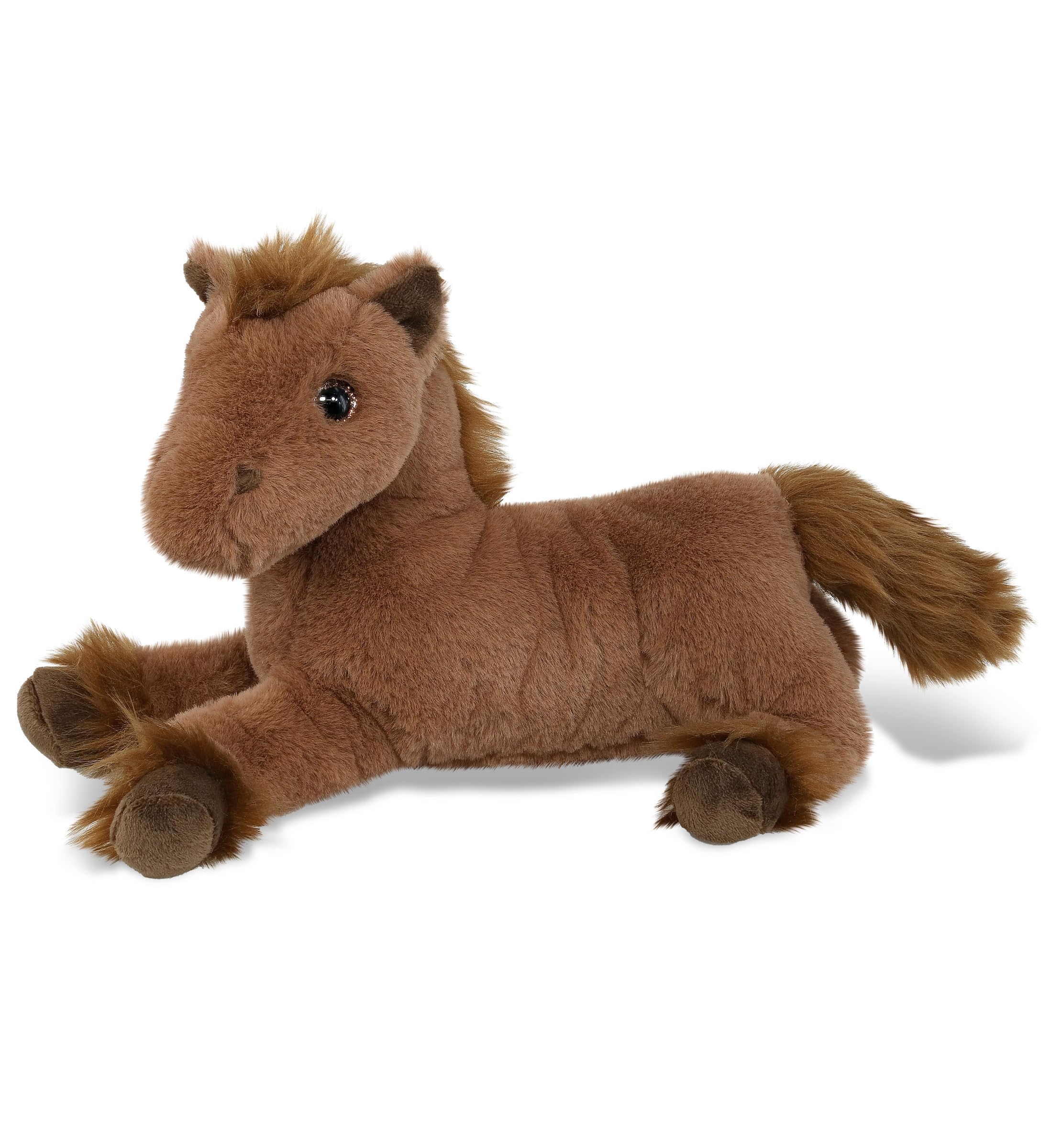 Amazon.com: DolliBu Fancy Lying Brown Horse Super Soft Stuffed Animal ...