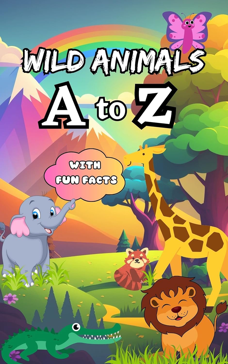 A to Z Wild Animals with Fun Facts: Alphabet book, Learning animals ...