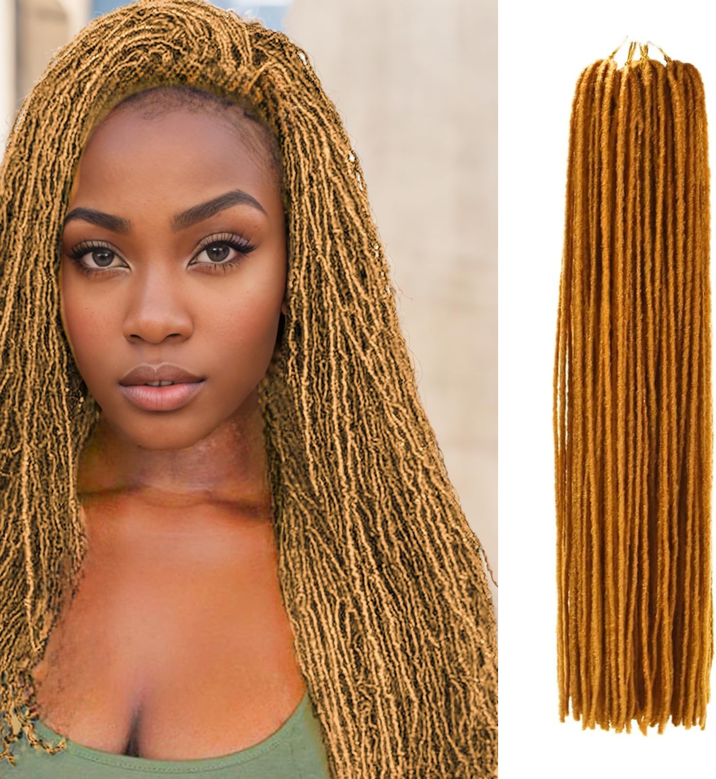 Amazon.com: Fahe Micro Locs Crochet Hair 22 Inch Sister Locs Crochet ...