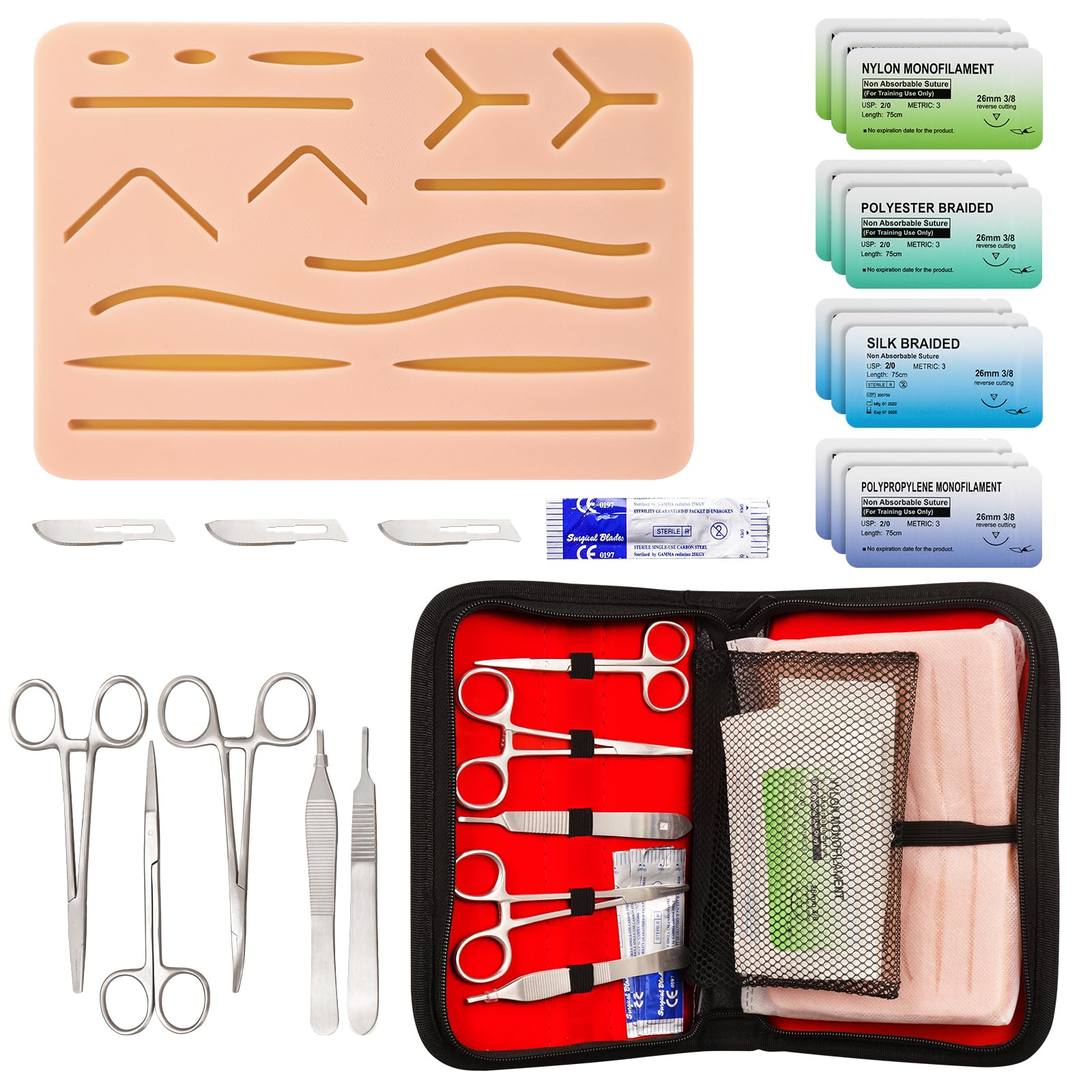 Amazon.com: Ultrassist Complete Suture Practice Kit, Suture Training ...