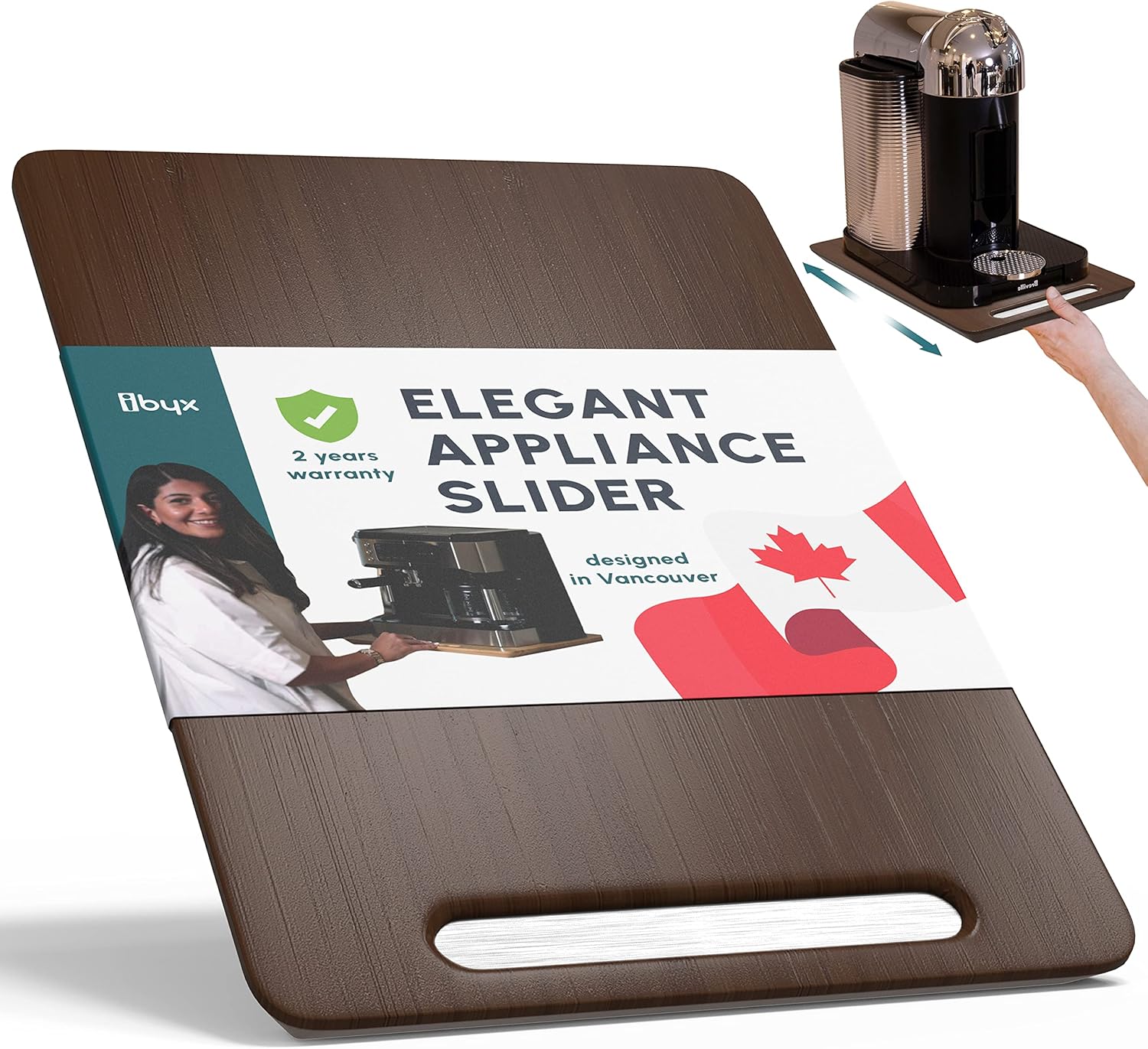 Amazon.com | Ibyx Elegant Sliding Tray for Your Coffee Maker & Heavy ...