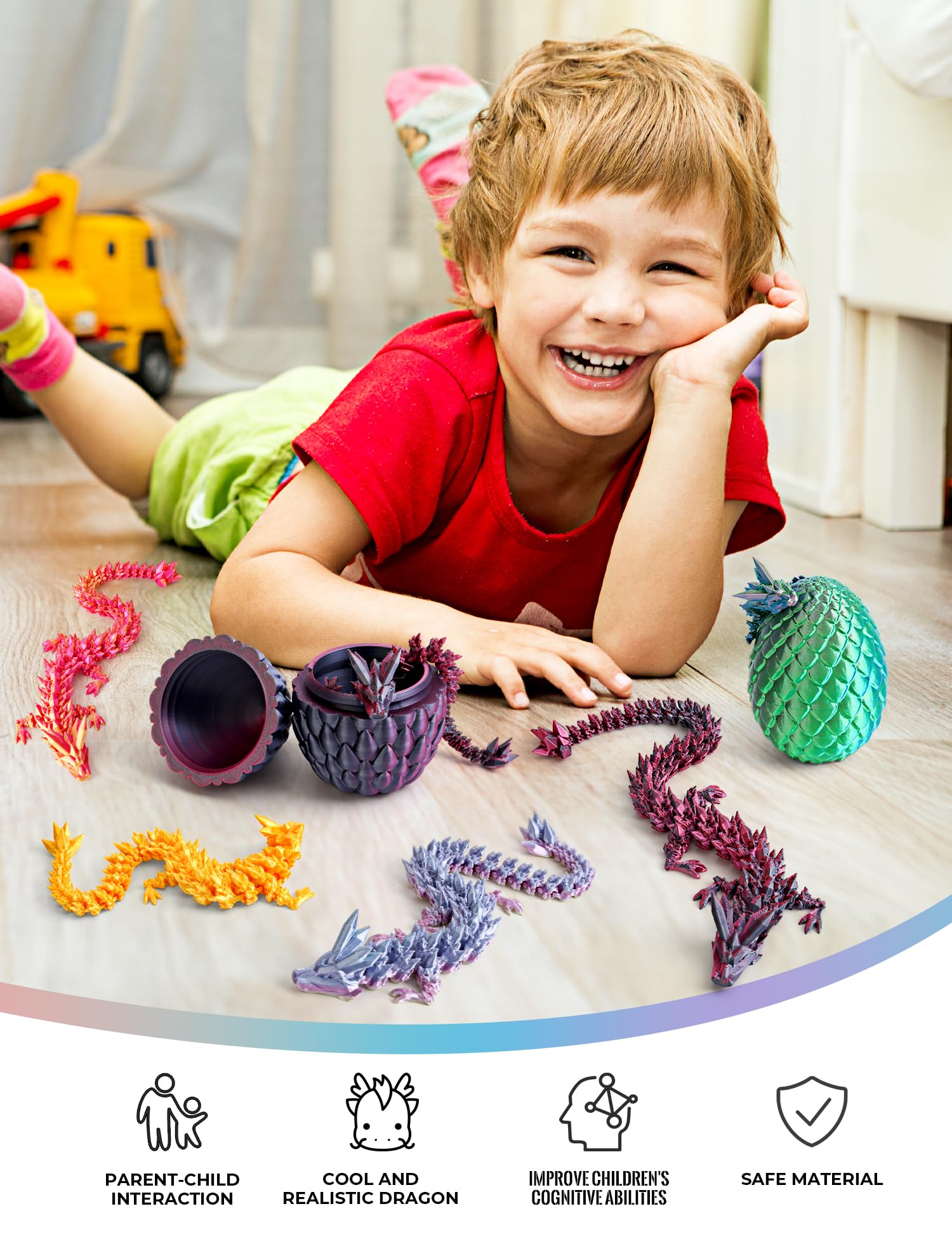 Dragon Fidget Heavy Duty XL 26" Flexible Articulating 3D Printed Toy ...