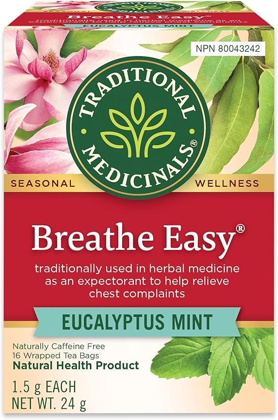 Traditional Medicinals - Breathe Easy Eucalyptus Mint Herbal Tea (Pack ...