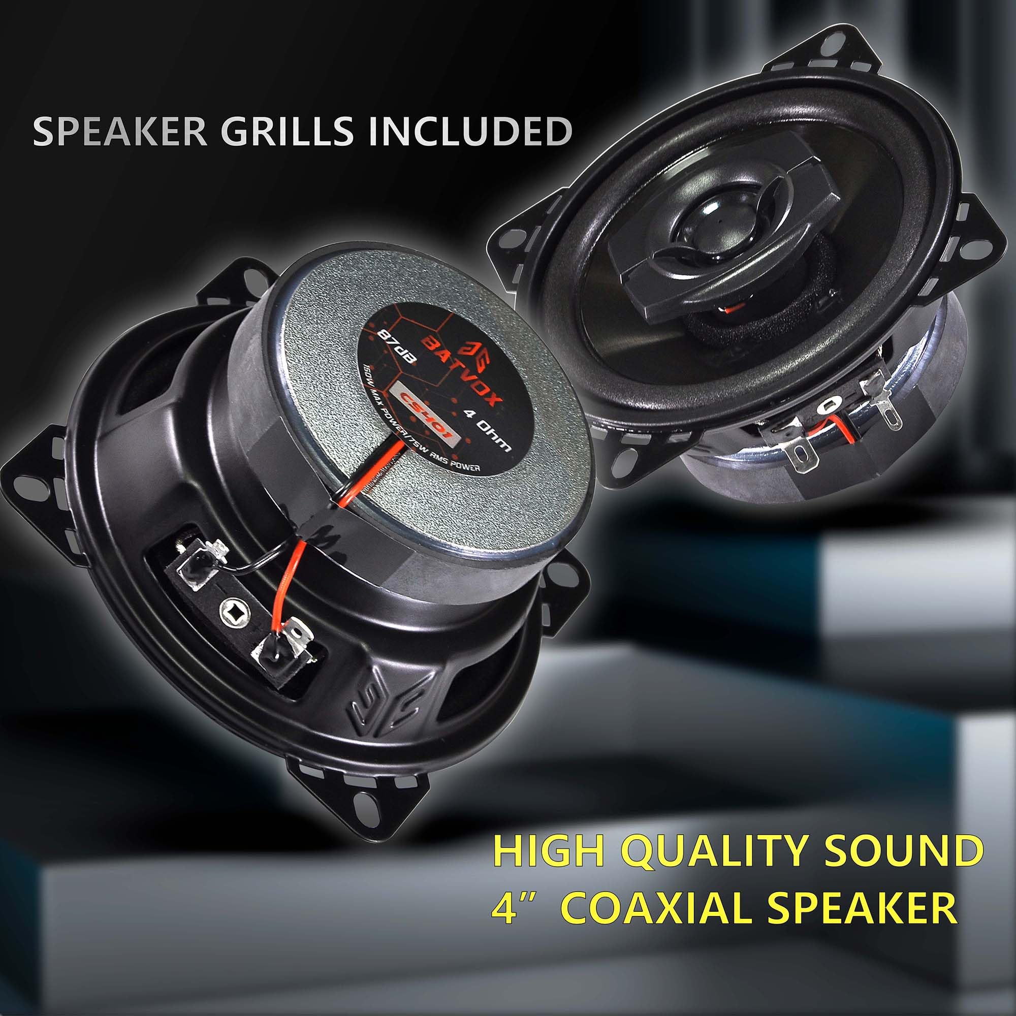 Snapklik.com : BATVOX CS401 150 Watts 4 Inch 2 Ways 4 Ohm Impedance And ...