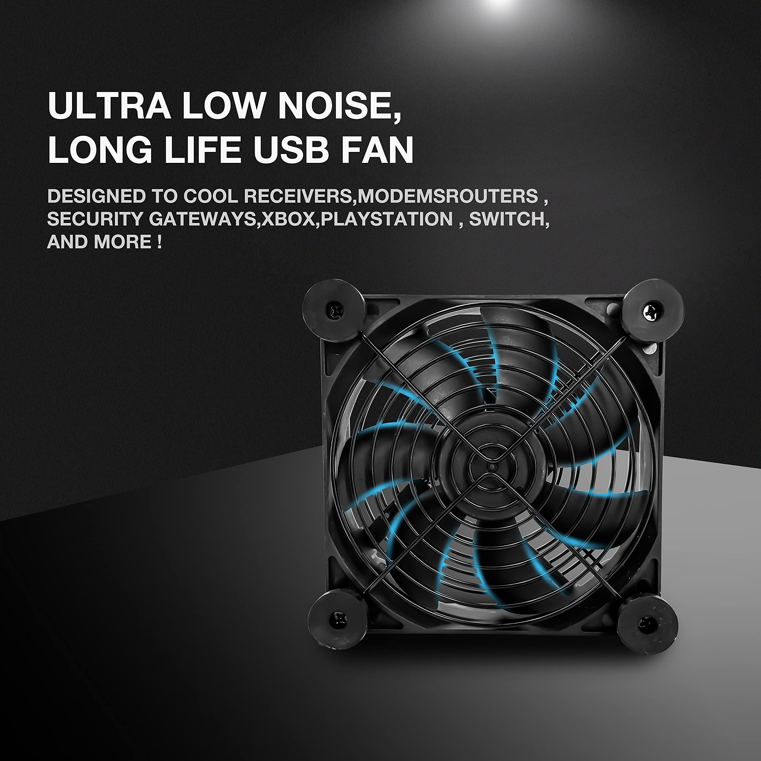 Buy KOTTO Big Airflow Dual 120mm USB Plug Electronic Cooling Fans DC 5V ...