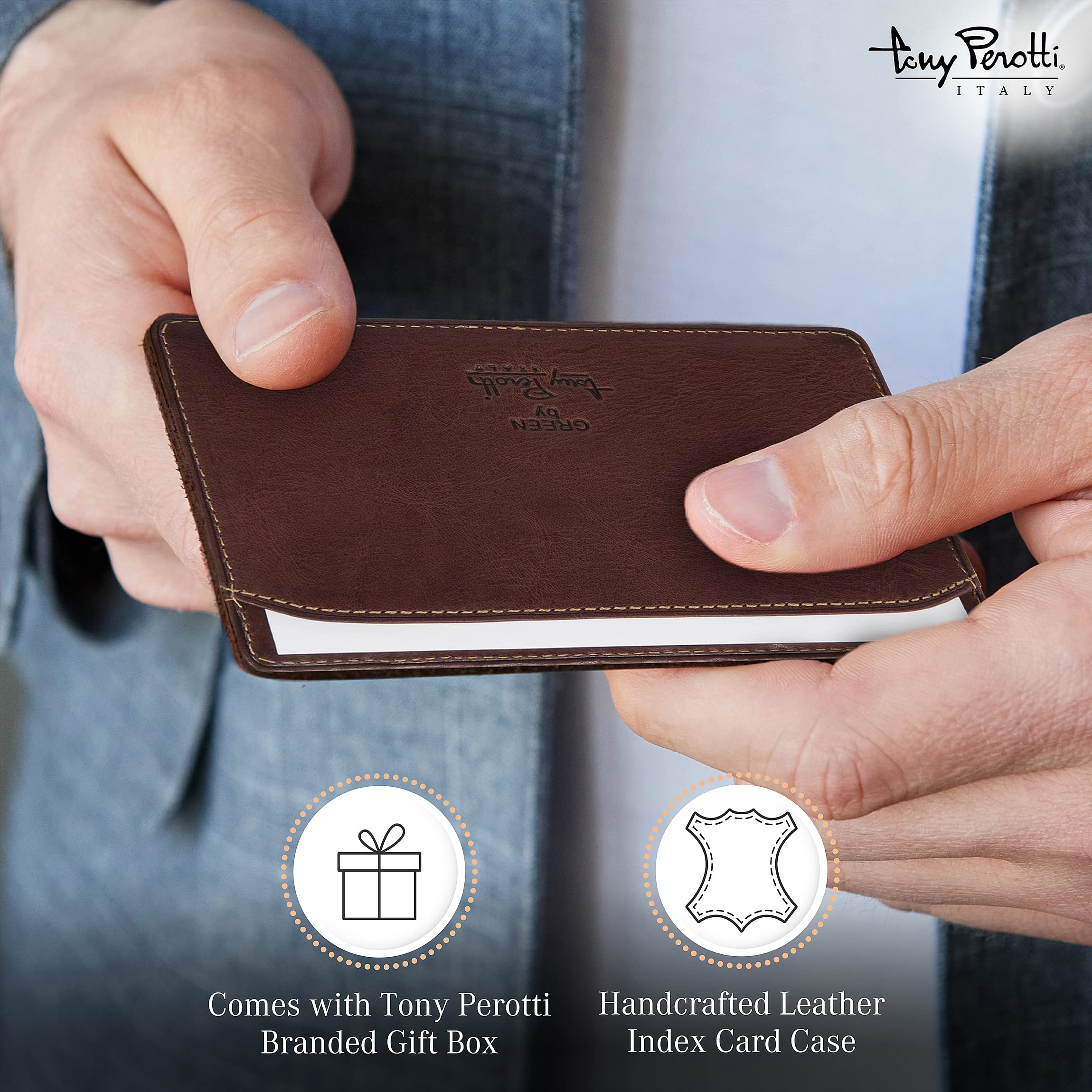 Leather Index Card Holder