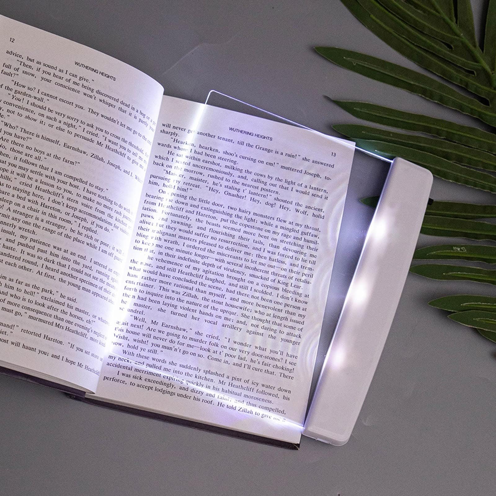 Juesi Flat Book Light Page Book Light for Reading in Bed at Night Clear ...
