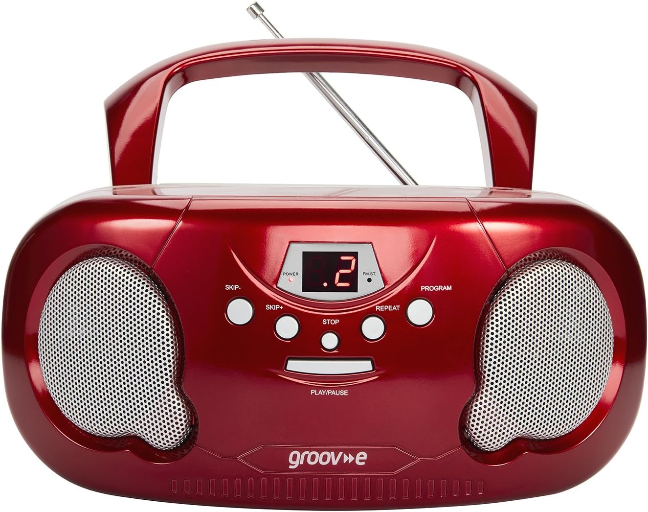 groov e Orginal Boombox - Portable CD Player with Radio, 3.5mm Aux Port ...