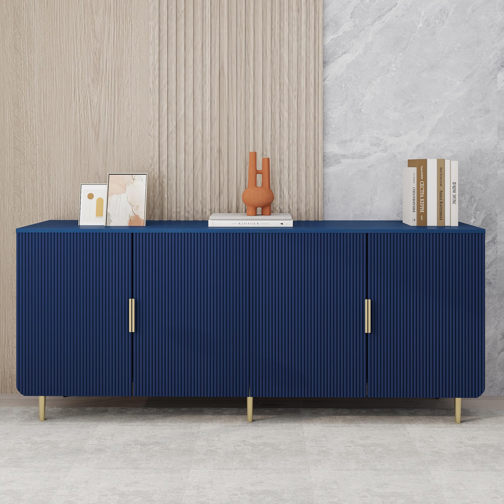 Buy Classic Sideboard Cabinet - Blue and Black Two Versions, Buffet ...