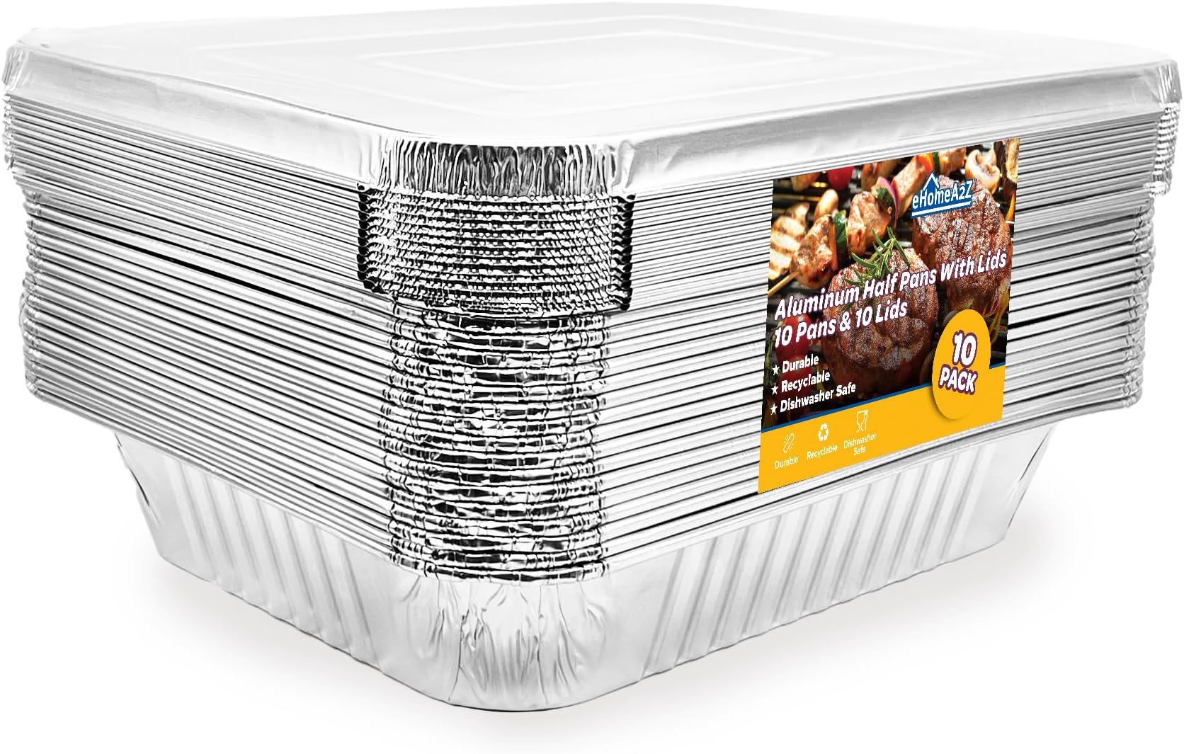 Amazon.com: RAIHOMKIT 50 Pack Aluminum Pans with Lids,Disposable ...
