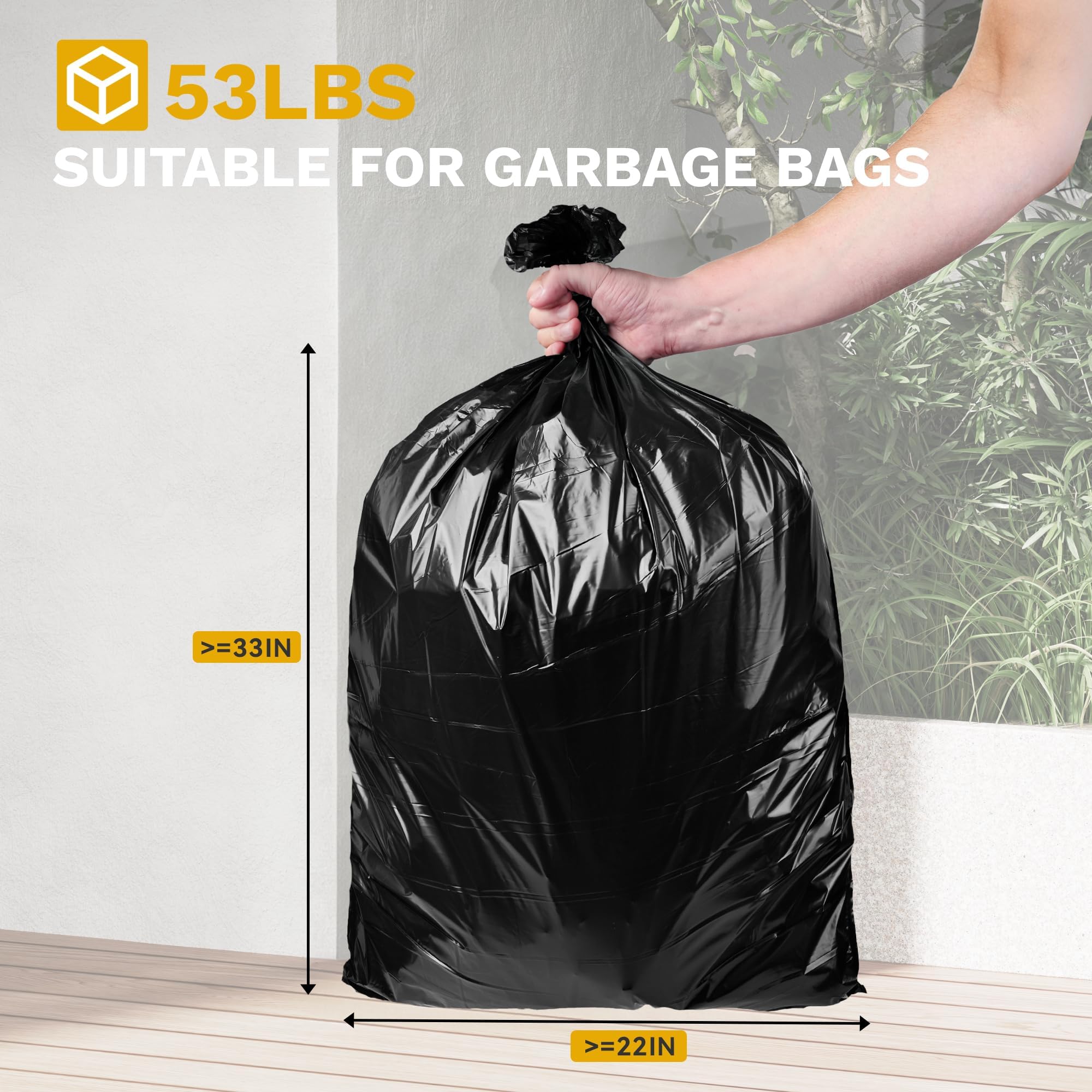 Snapklik.com : DWVO 66 Gallon Double-Bin Outdoor Trash Can, Waterproof ...