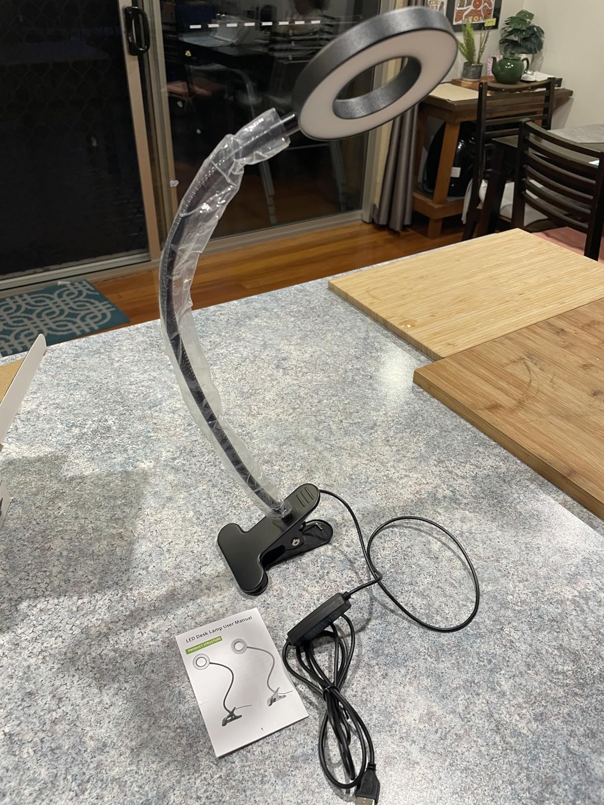 Clip on Light Reading Lights, 48 LED USB Desk Lamp with 3 Color Modes ...