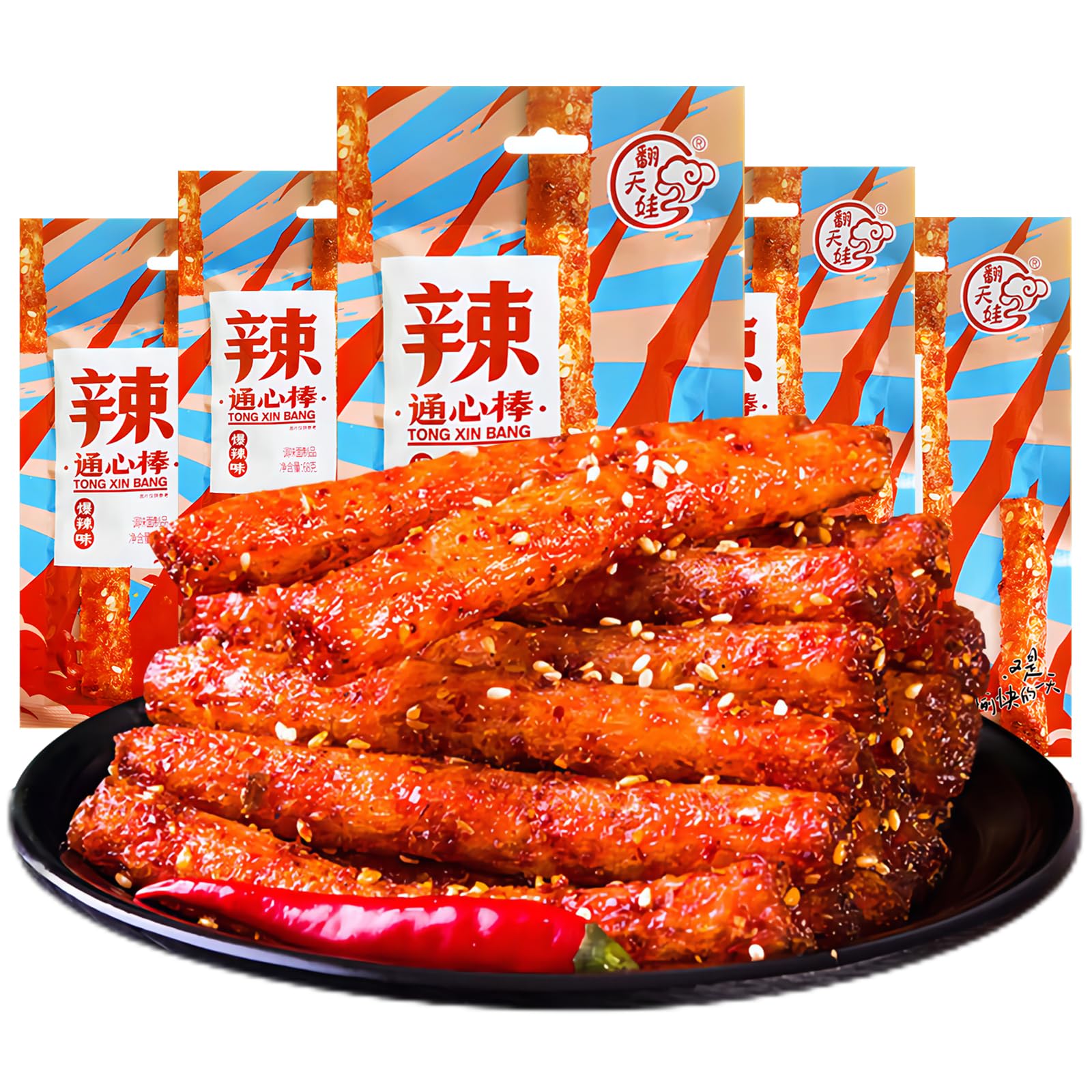 Amazon.com : JLecker Latiao Spicy Strip | 11.95 oz | Pack of 5 x 2.39 ...