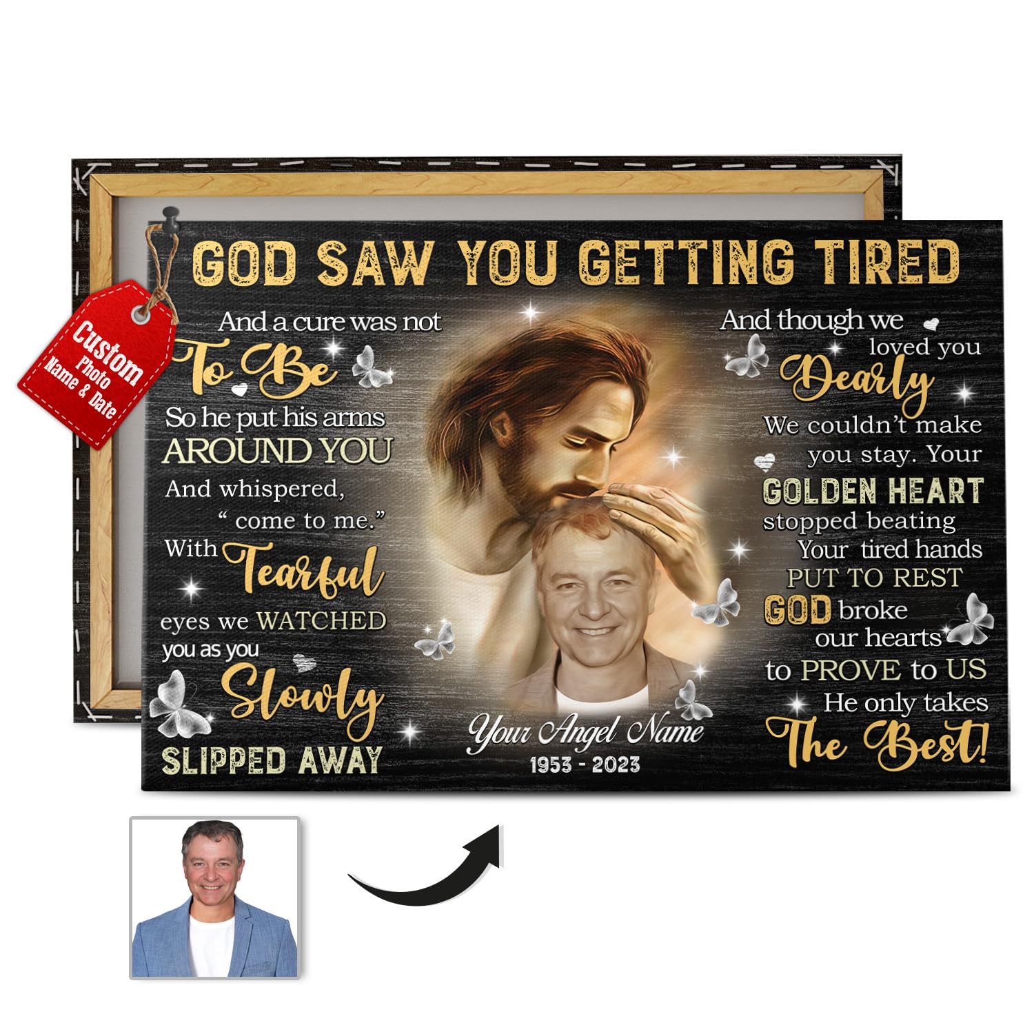 Amazon.com: Dem Canvas Custom Canvas Prints, God Sympathy Gifts, Jesus ...