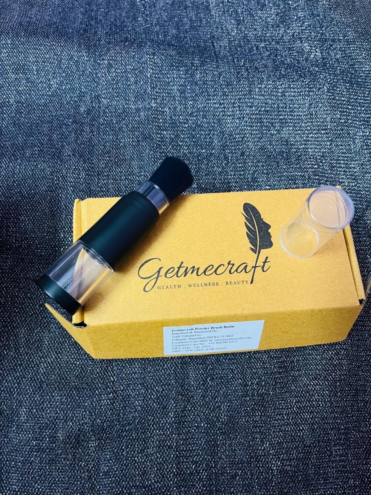 Getmecraft Refillable Powder Brush Reusable Travel Spray Applicator ...