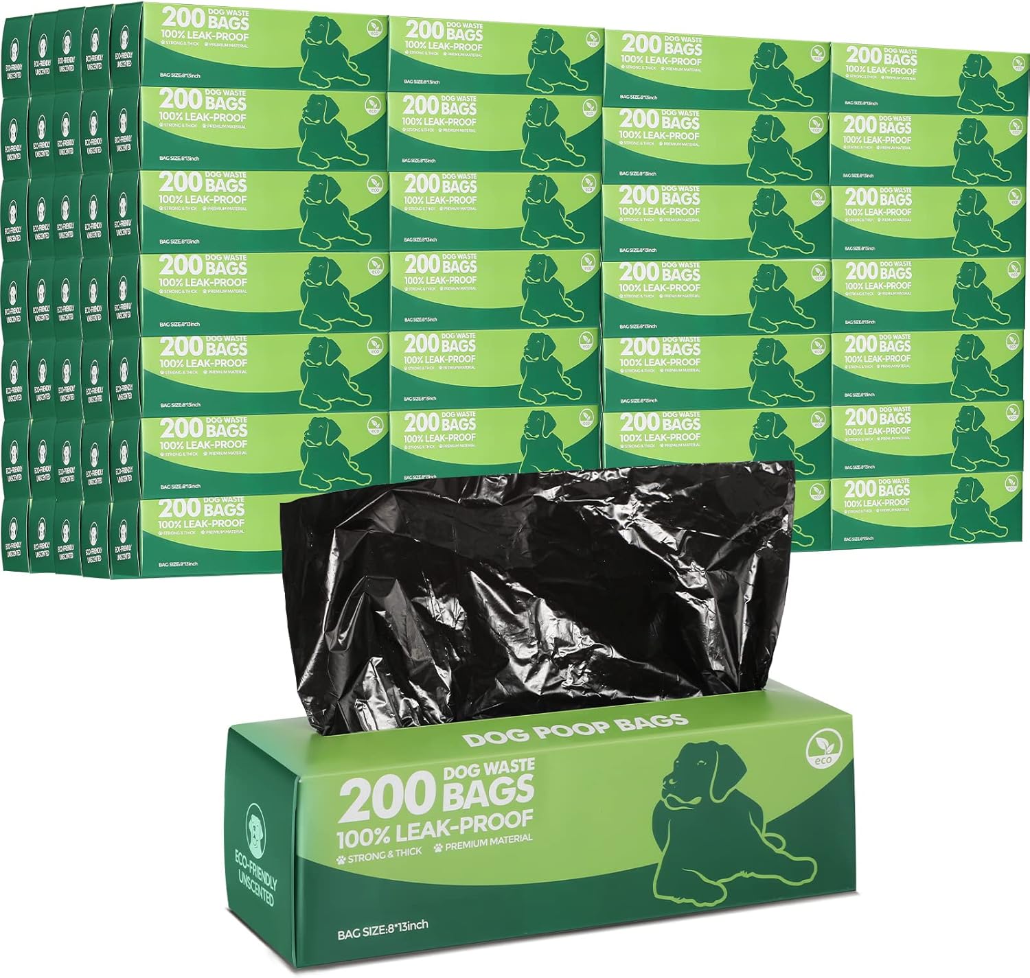 Amazon.com : Sherr 20 Boxed Rolls 4000 Counts Dog Poop Bags Bulk Leak ...