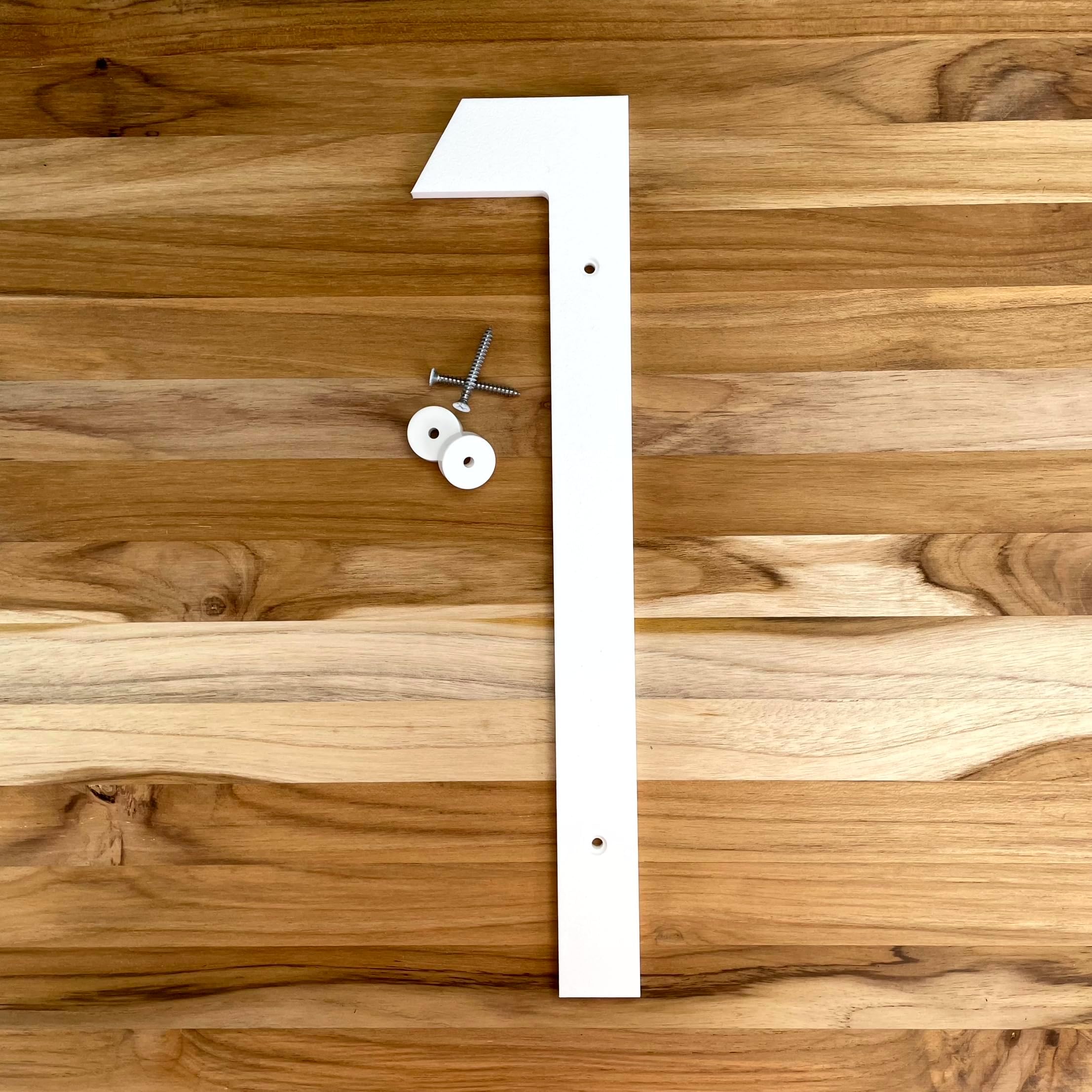 Amazon.com: 12 inch Large Modern House Numbers, white plastic with ...