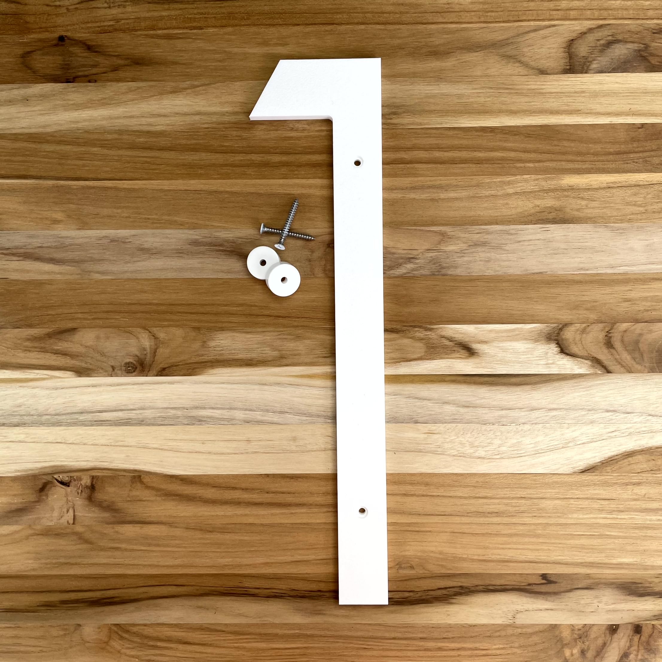 Amazon.com: 12 inch Large Modern House Numbers, white plastic with ...