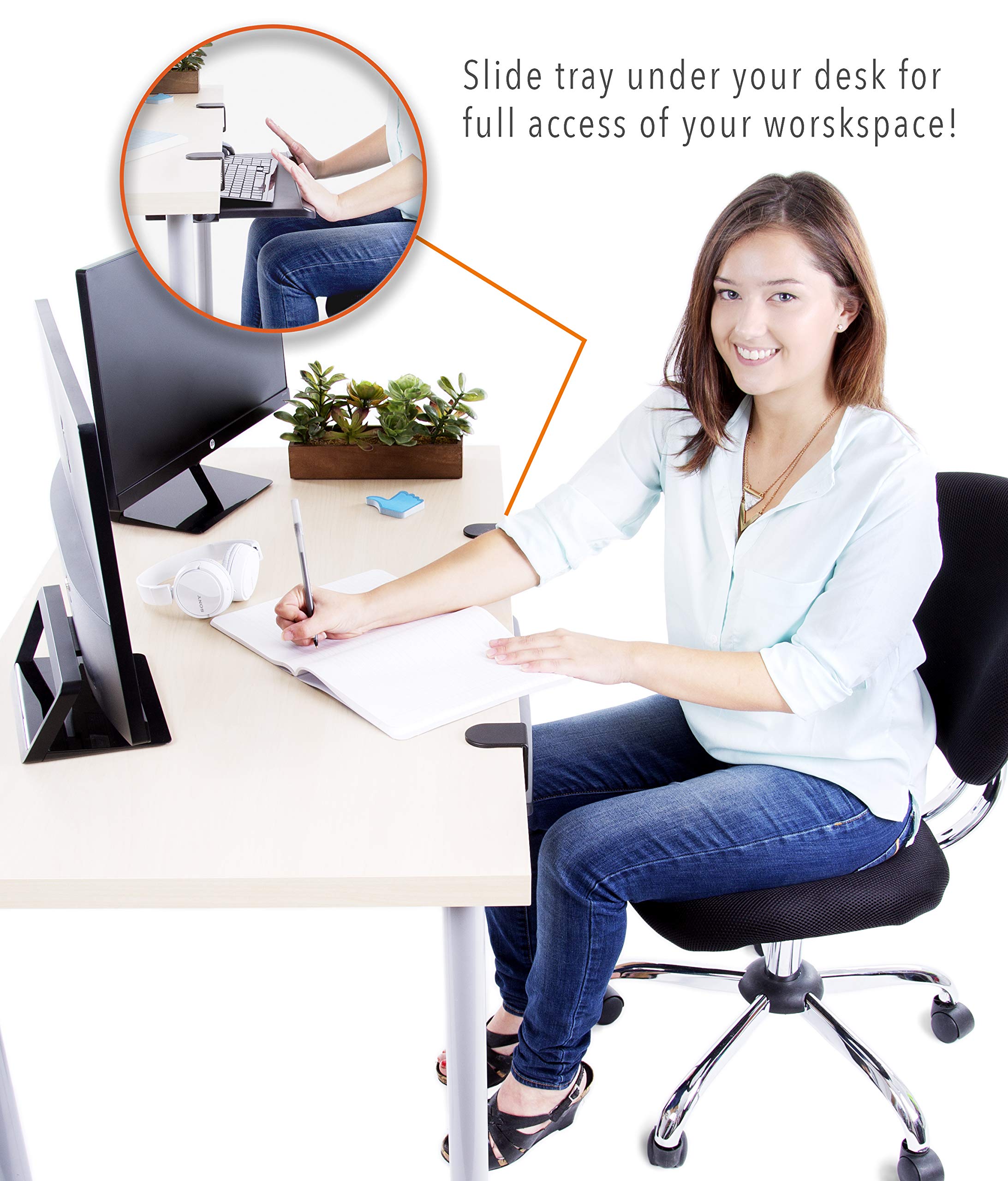 Stand Steady Clamp On Keyboard Tray | Keyboard Shelf - Small Size ...