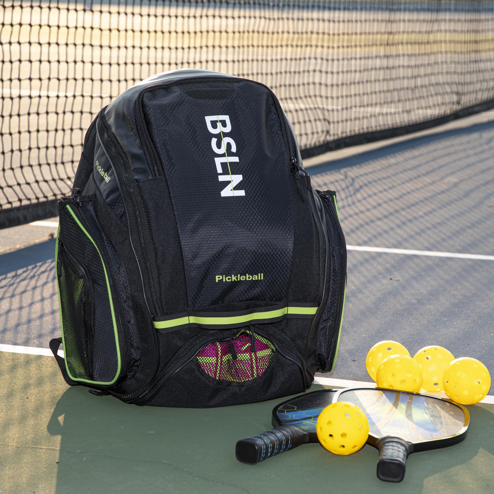 BSLN Pickleball Bag - Large Pickle Ball Sports Backpack with Padded ...