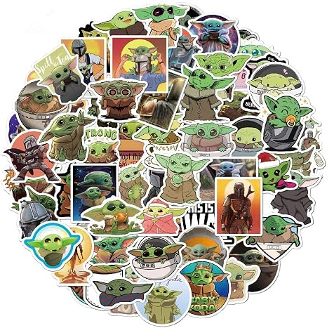 Lanseede 100pcs Yoda Stickers Laptop Bomb Vinyl Waterproof Stickers ...