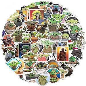 Lanseede 72pcs Baby Yoda Stickers Laptop Bomb Vinyl Waterproof Stickers ...