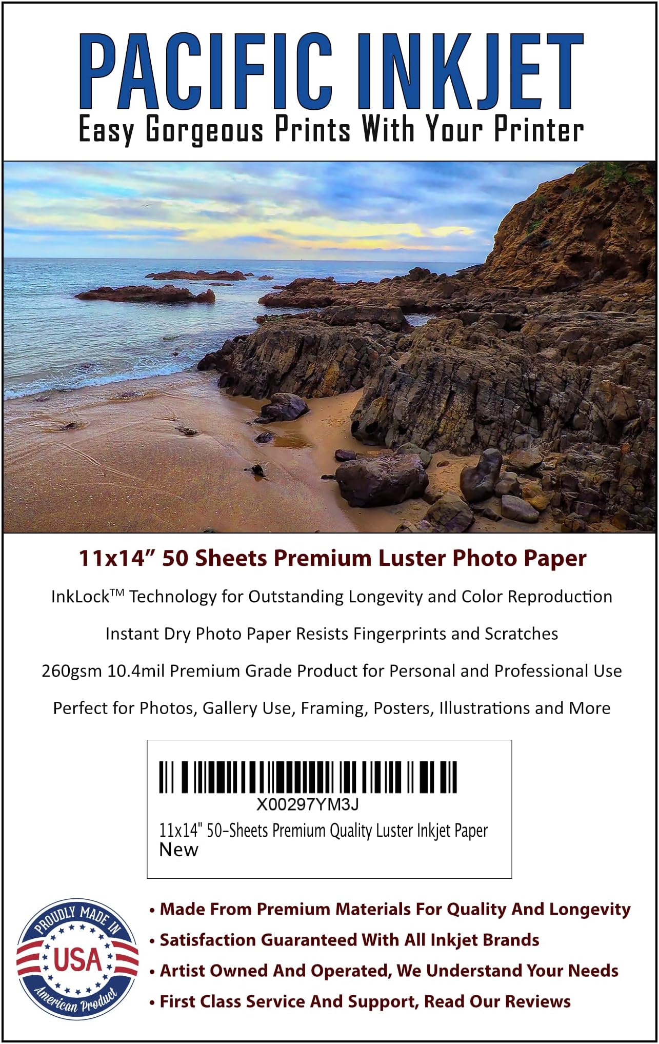 Amazon.com : Inkpress PCL111420 Commercial Luster Inkjet Paper 11in. X ...