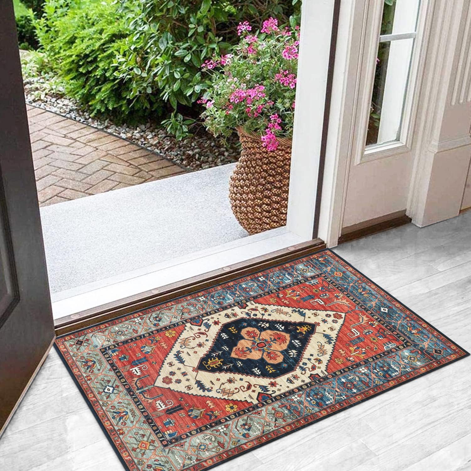 Falflor Farmhouse Door Mat 20"x 32" Non Slip Entrance Doormat for Front ...